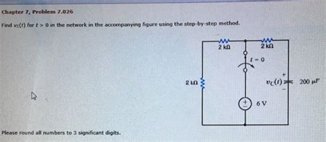 Solved Find Vc T For T In The Network In The Chegg Com
