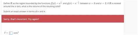 Solved Define R ﻿as The Region Bounded By The Functions