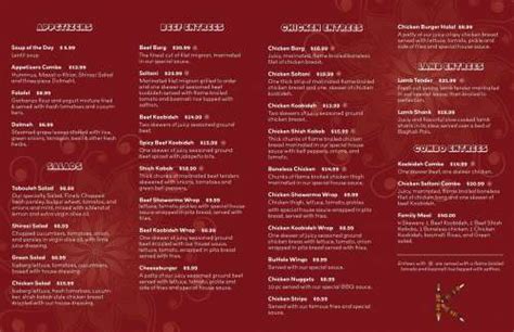 K Grill Kabob Menu In West Covina California Usa K Grill Kabob Menu In West Covina California Usa
