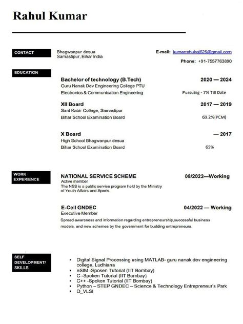 rahul s resume pdf