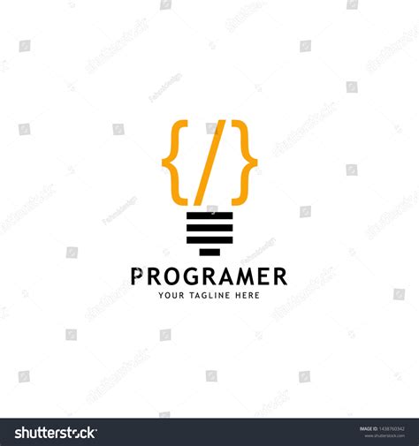 Programer Logo Code Idea Symbol Programming Vector De Stock Libre De