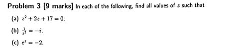 solved problem 3 [9 marks] in each of the following find