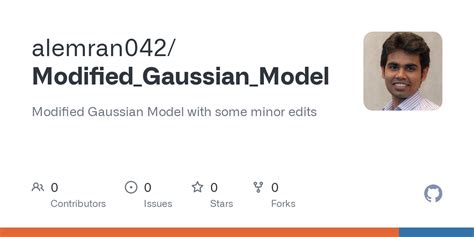 github alemran042 modified gaussian model modified gaussian model