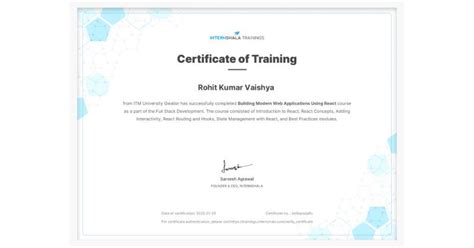 Rohit Kumar Vaishya On Linkedin Successfully Completed The Building Modern Web Applications