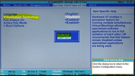 Solved Problems Enabling Virtualization Technology In Bios Dv6 Hp Support Community 658217