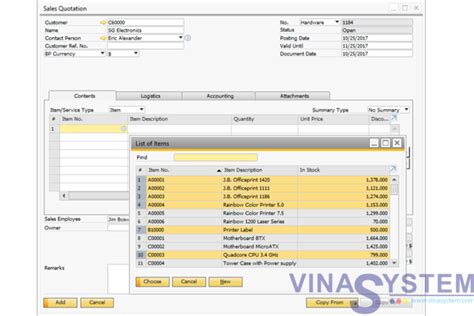 SAP Business One User Guide For Sales Quotation