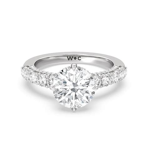 The Fifth Avenue 3 Cttw Round Cut Lab Grown Diamond Engagement Ring In