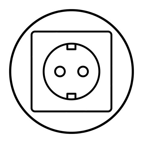 Premium Vector An Electrical Socket With A White Circle And A Black Circle Around It