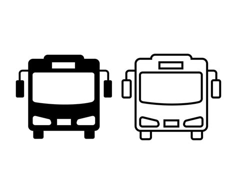 Bus Icon Set Vector Illustration 27463555 Vector Art At Vecteezy