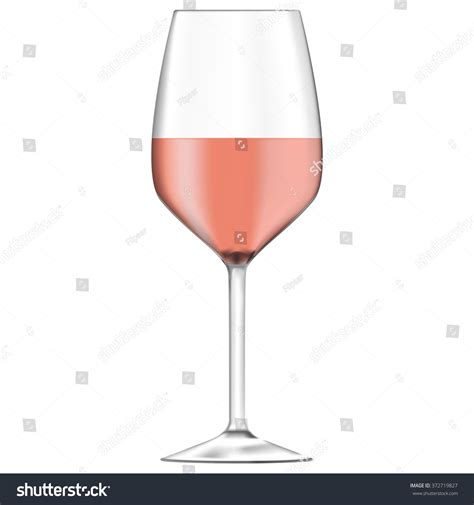 Glass Rose Wine Illustration Isolated On Stock Illustration 372719827