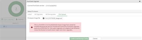 Uploading New Firmware To Unlicenced FortiGate R Fortinet