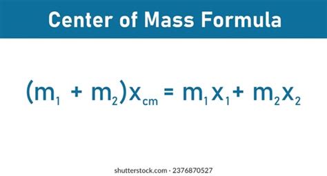 Center Mass Two Objects Formula Physics Stock Vector Royalty Free 2374682479 Shutterstock