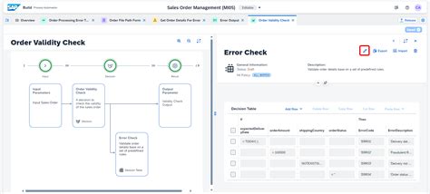 Use List As An Inputoutput For Decision Artifact In Sap Build Process Automation Sap Tutorials