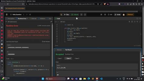 3066 Minimum Operations To Exceed Threshold Value Ii Leetcode Daily