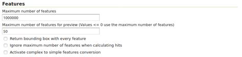 Wfs Settings — Geoserver 228x User Manual