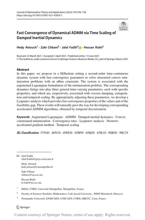 fast convergence of dynamical admm via time scaling of damped inertial