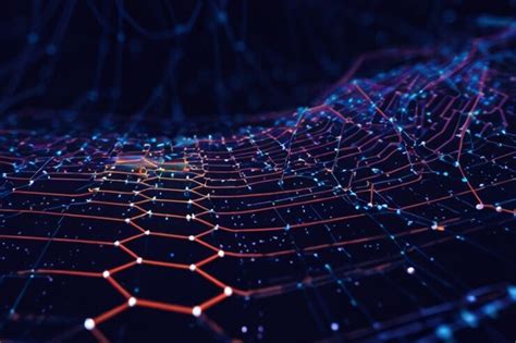 Premium Ai Image Cyber Big Data Flow Blockchain Data Fields Network Line Connect Stream