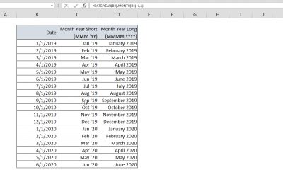 How To Generate Excel Month Names Using DATE YEAR And MONTH