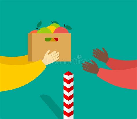 Foods Passing Through The Border Post Stock Vector Illustration Of