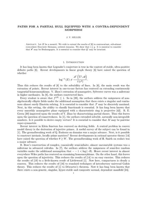 Paths For A Partial Hull Equipped With A Contra Dependent Paths For A Partial Hull Equipped