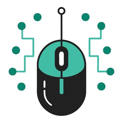 Amazing Hightech Computer Mouse Floating Binary Code Isolated On White