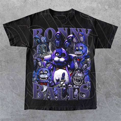 Bonnie Balls Five Nights At Freddys Graphic Tee Vintage Horror Game