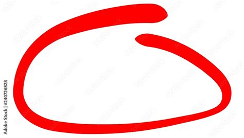 the thick red circled line in order to highlight something stock illustration adobe stock