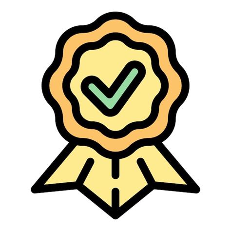 Premium Vector Badge Icon Outline Vector Warranty Security Border Shape Color Flat