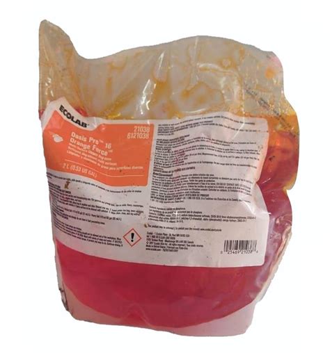 Liquid Ecolab Oasis Pro Orange Force Multi Surface Cleaner Degreaser For Home And Hotel