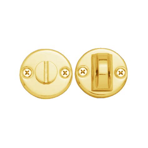 Austyle Round Privacy Turn Snib Visible Fix Polished Brass 9035 Keeler Hardware