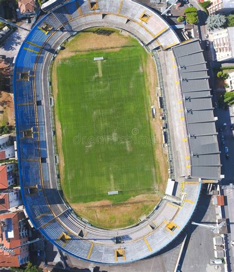 Pisa Aerial View Of City Soccer Stadium Arena Garibaldi Stock Image