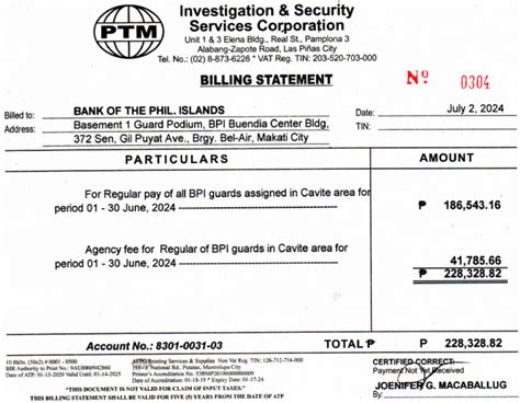 Bpi Xr Bank Regular Soa June 2024 Pdf