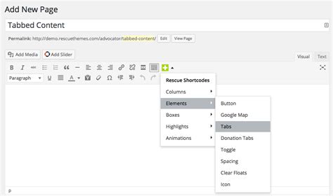 Advocator Adding A Tabbed Contact Form Rescue Themes