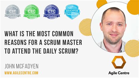[video] John Mcfadyen On Linkedin Scrummaster Dailyscrum Agile Scrum Agilecoach