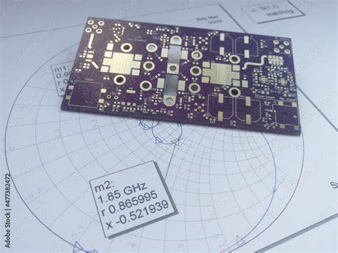 Foto De Rf Pcb And Smith Chart For Design Do Stock Adobe Stock