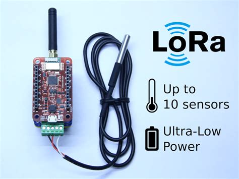 Low Power Lora Node With 1 Wire Temperature Sensors