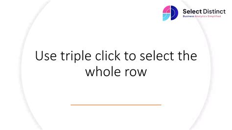 Sql Tips Use Double And Triple Click To Selectpptx