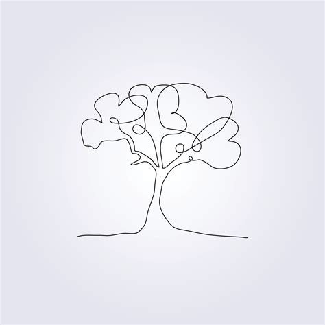 Tree Line Drawing Vector Art Icons And Graphics For Free Download