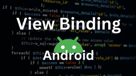 View Binding In Android Development Youtube