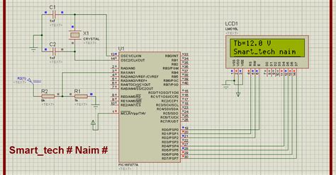 Smarttech Digital Voltmeter Using Pic Microcontroller 16f877a And