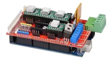 Kit Placa Mega2560 R3 Ch340 Ramps 1 4 E Drivers A4988 Peças de Hardware Canudos Novo