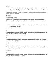 CS 1101 Unit 1 LJ Docx PART 1 If You Are Trying To Print A String What Happens If You Leave