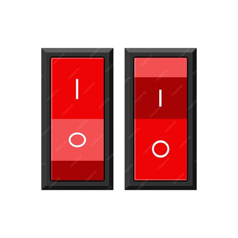 premium vector vector red classic electric switch