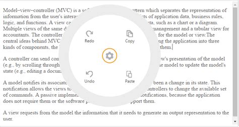 Getting Started RadialMenu ASP NET MVC Syncfusion