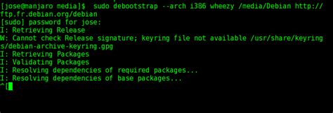 instalando debian desde otra distro usando debootstrap
