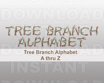 Tree Branch Letters Etsy