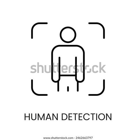 Human Detection Line Vector Icon Editable Stock Vector Royalty Free 2462663797 Shutterstock