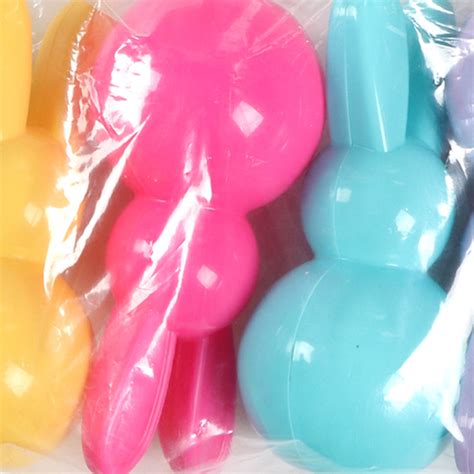 6 Pack Bunny Shaped Plastic Easter Eggs At Home