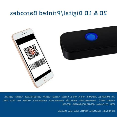 Mini Bluetooth 2d Barcode Scanner Portable 1d Qr