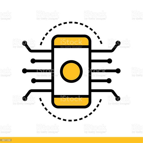 Linear Icon Mobile Technology Data Computing And Internet Technology